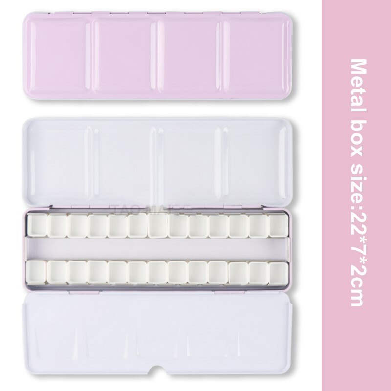 26 grid solid watercolor tin box color box waterco... – Vicedeal