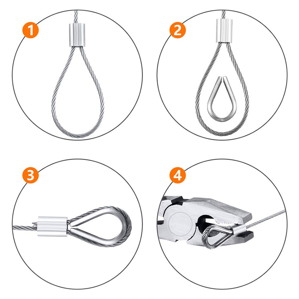 15m/30m Stainless Steel Clothesline Kit Rope Raili... – Vicedeal