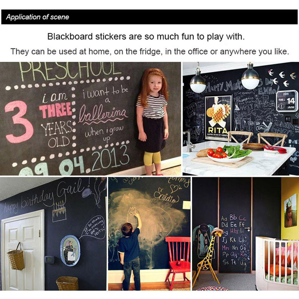 Blackboard ChalkBoard Vinyl Peel and Stick Self Ad... – Grandado