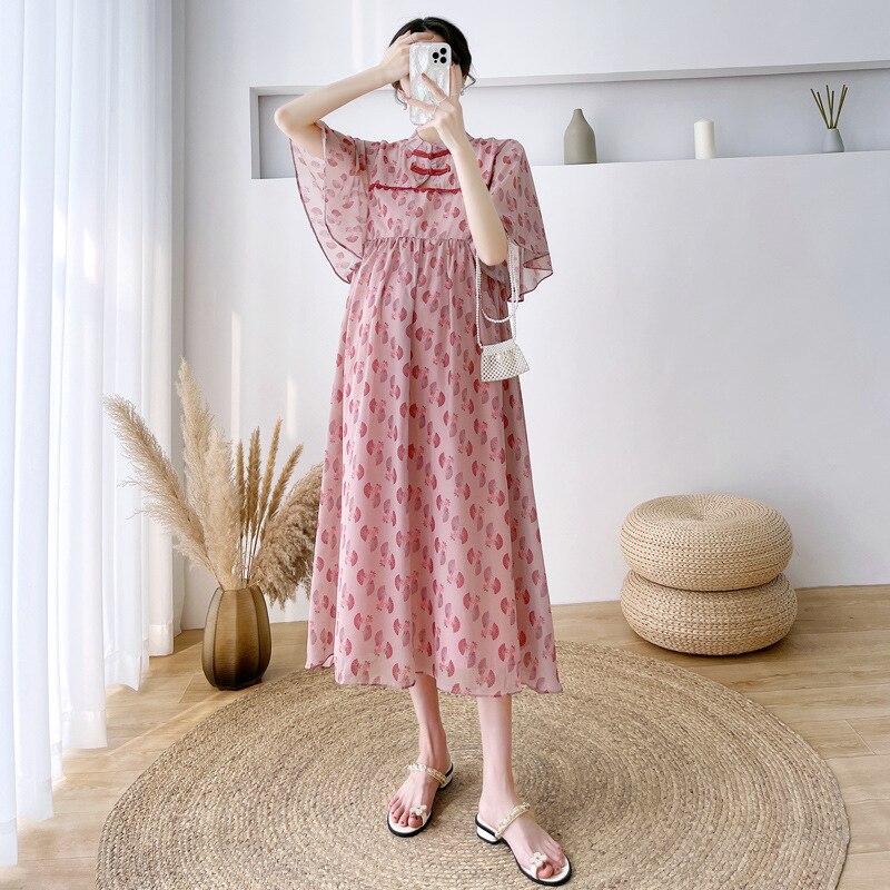 Chinese Style Maternity Dress 2022 Summer Maternit... – Grandado
