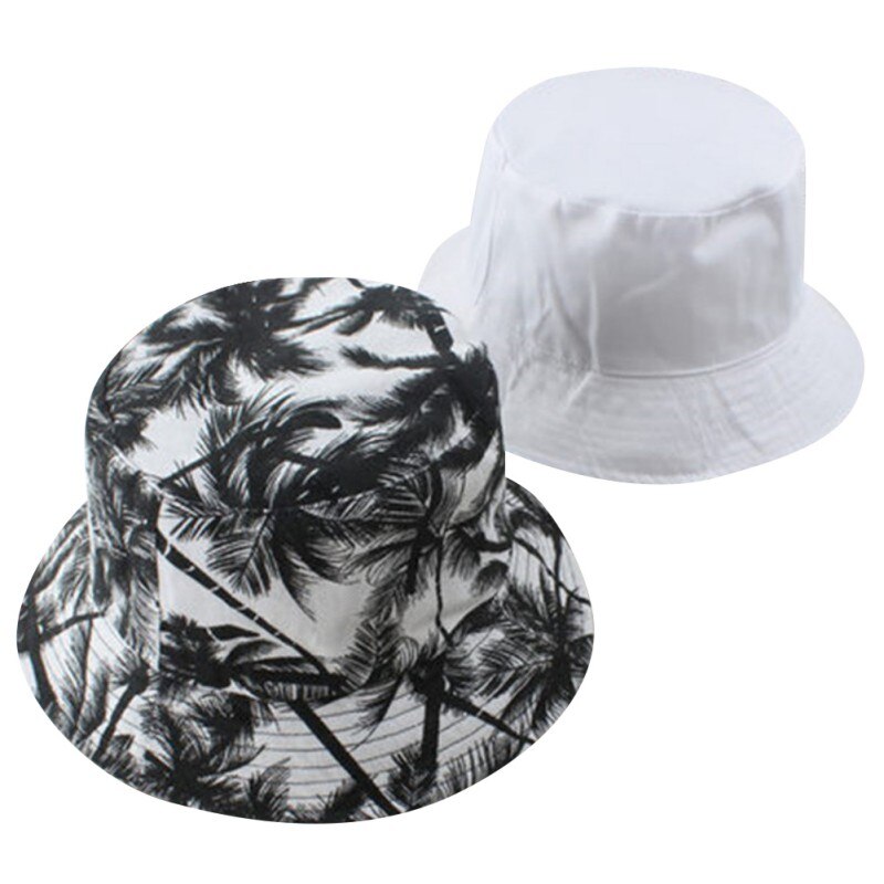 Men Women Coconut Tree Bucket Hat Summer Outdoor F... – Grandado