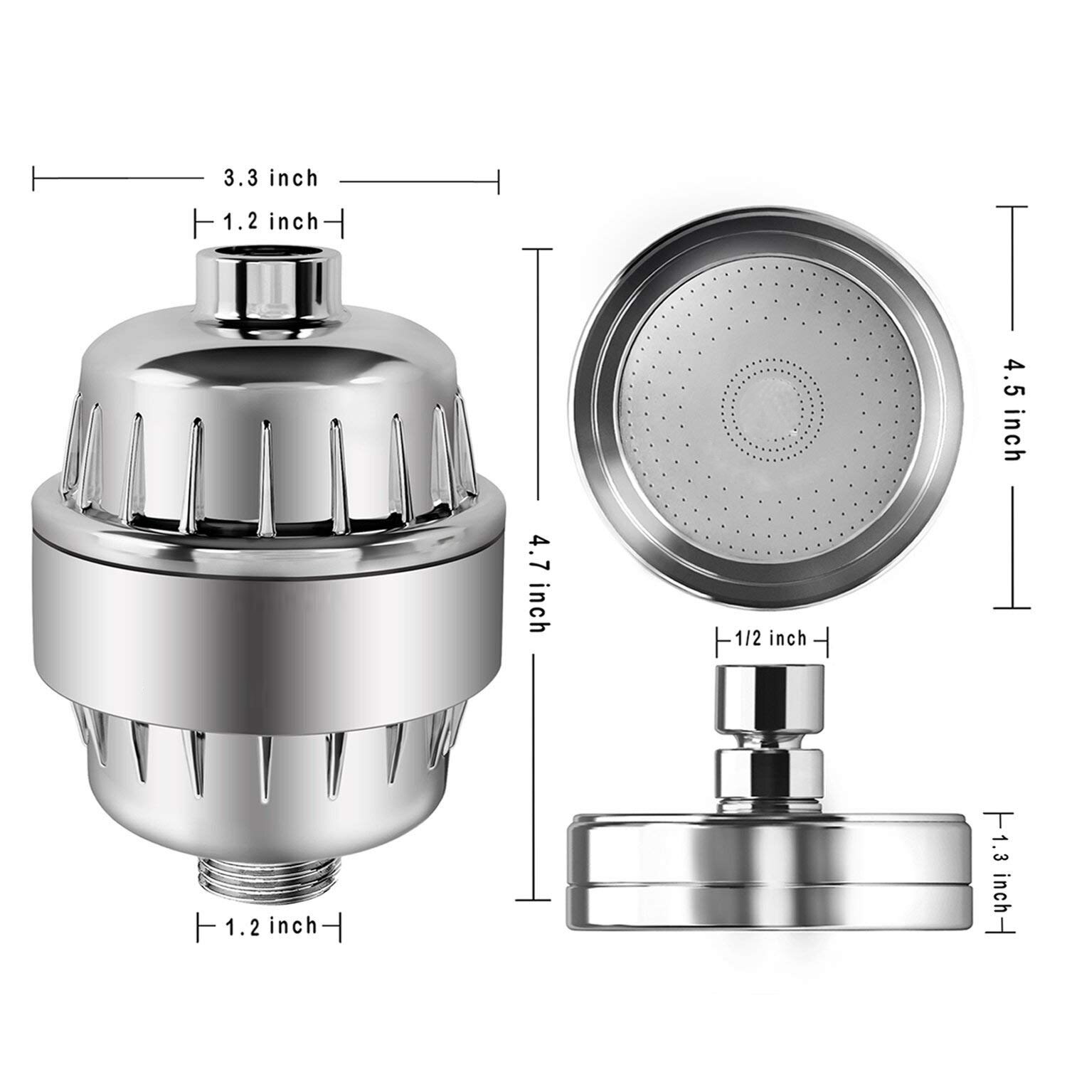 Aluminum Bathroom Shower Head Filter Pressure Boos... – Grandado