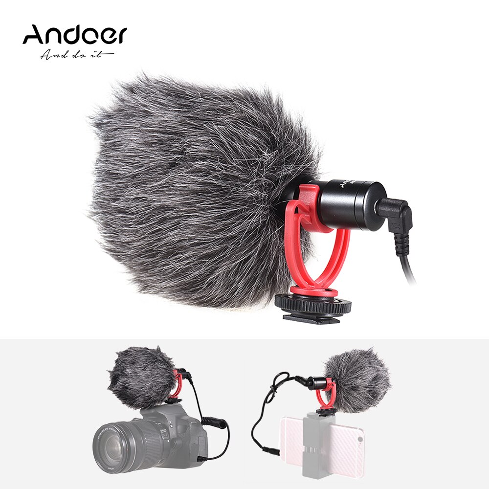 Andoer AD-M2 Microphone Metal Video Mic 3.5mm Plug... – Grandado