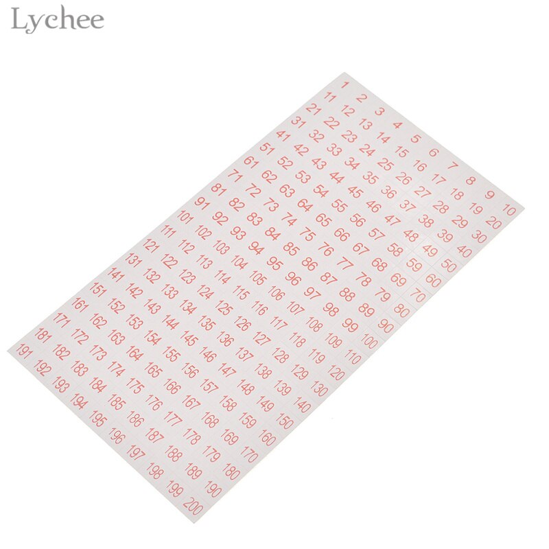 Lychee Sticky Genummerde Labels 1 Tot 200 Sticker ... – Grandado