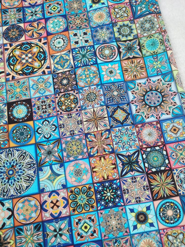 Myesterious Great Colorful Geometry Cotton Fabric ... – Vicedeal