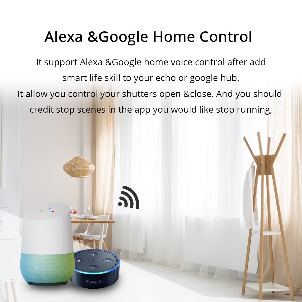 Google Home Alexa Enable WiFi Controlled Curtain S... – Vicedeal