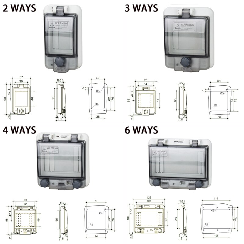 Transparent breaker distribution box window waterp... – Vicedeal