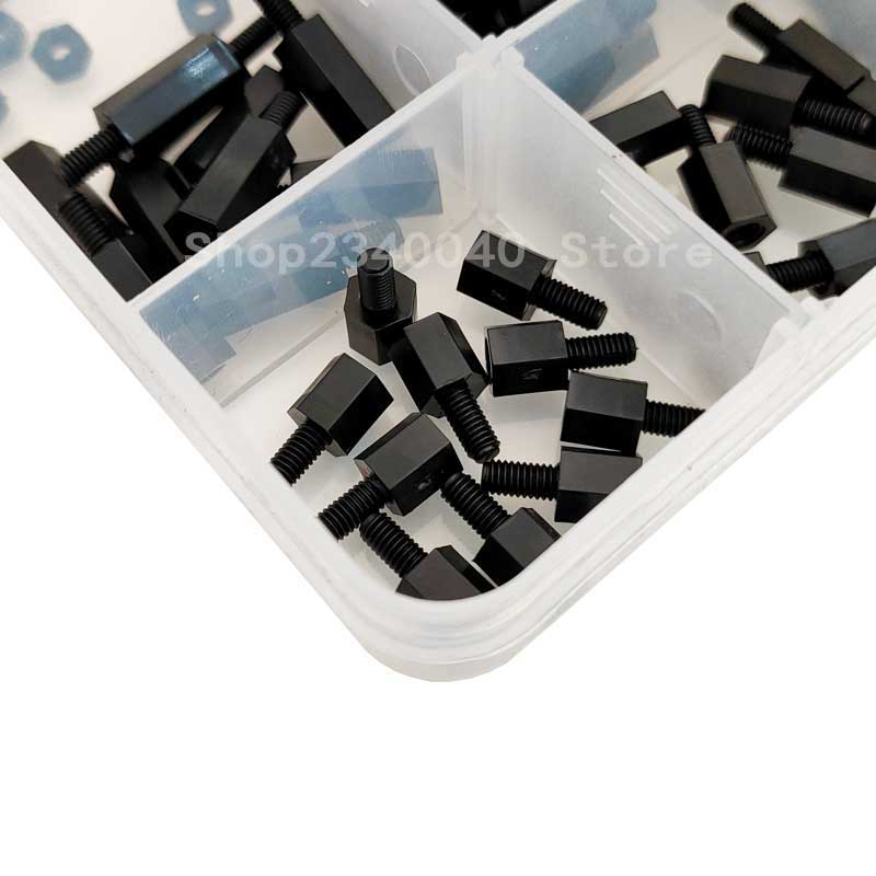 210pcs/set M3 Black Hex series nylon screws, nuts,... – Grandado