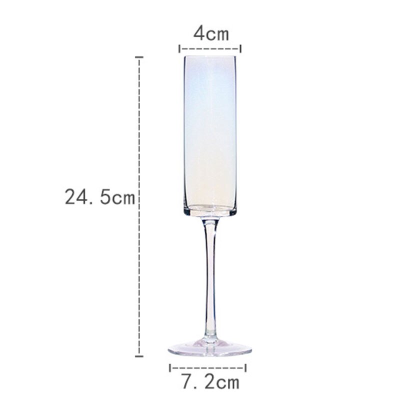 Dream Gradient Rainbow Goblet Crystal Glass Champa... – Vicedeal