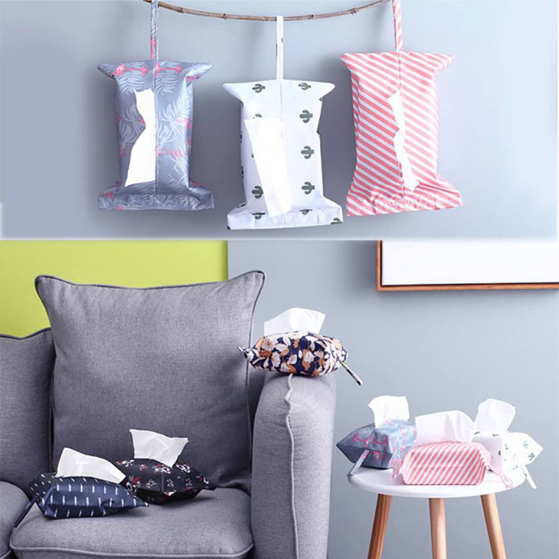 Portable Cotton and Linen Tissue Box Holder Towels... – Vicedeal