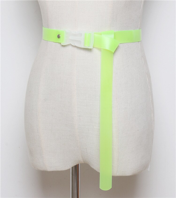 PVC Belts for men/women brand neon green womens wa... – Vicedeal