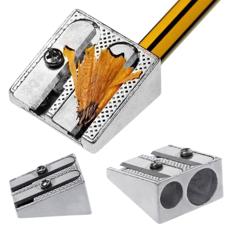 Metal Bevelled Double Hole Pencil Sharpener School... – Vicedeal
