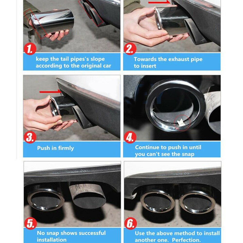 Car Exhaust Muffler cover 2Pcs Set For Volvo S60 V... – Grandado