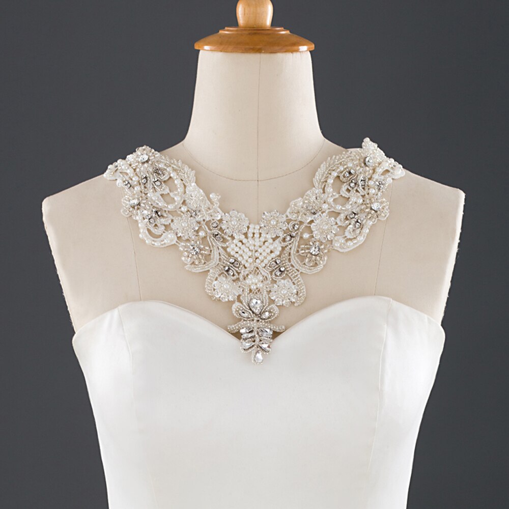 TRiXY G02 Siver Rhinestones Pearls Wedding Bolero ... – Grandado