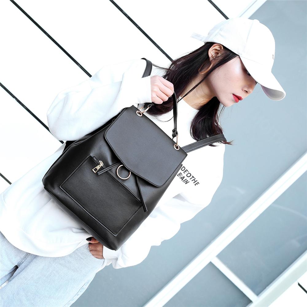 Women Travel Backpack Soft PU Leather Backpack Gir... – Vicedeal