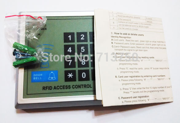 RFID Access Control System Kit Wooden Door Set+Ele... – Grandado