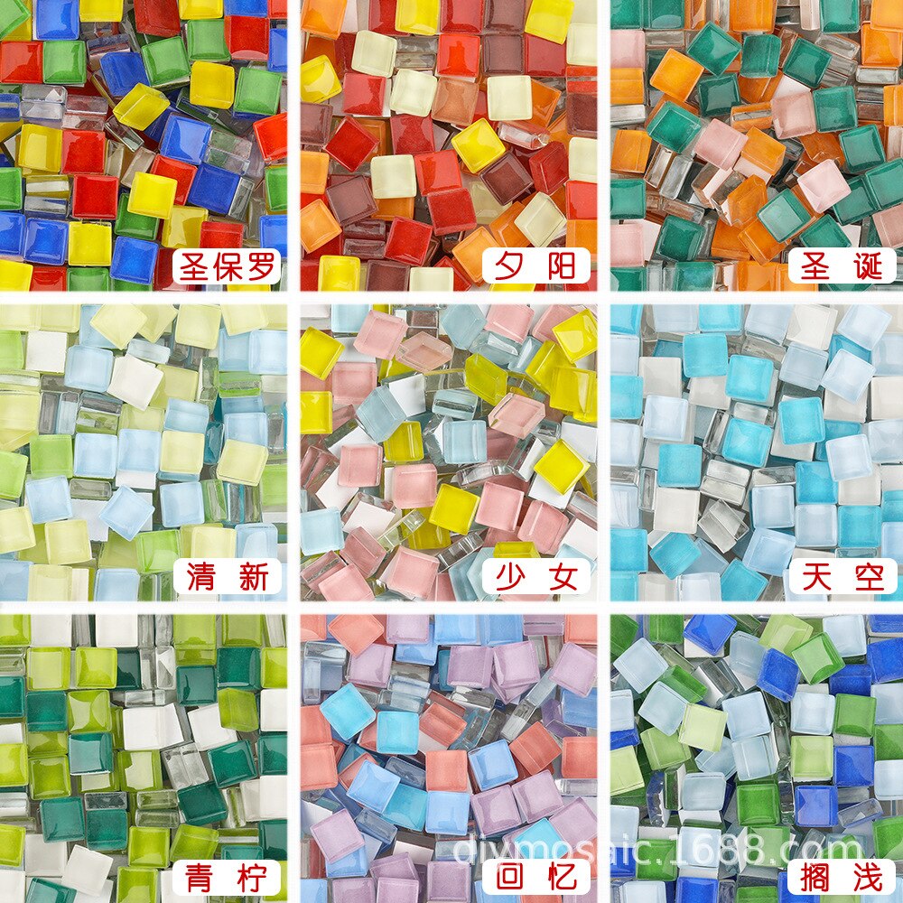 1cm Crystal Glass Mosaic DIY Scattered Colored Sma... – Vicedeal