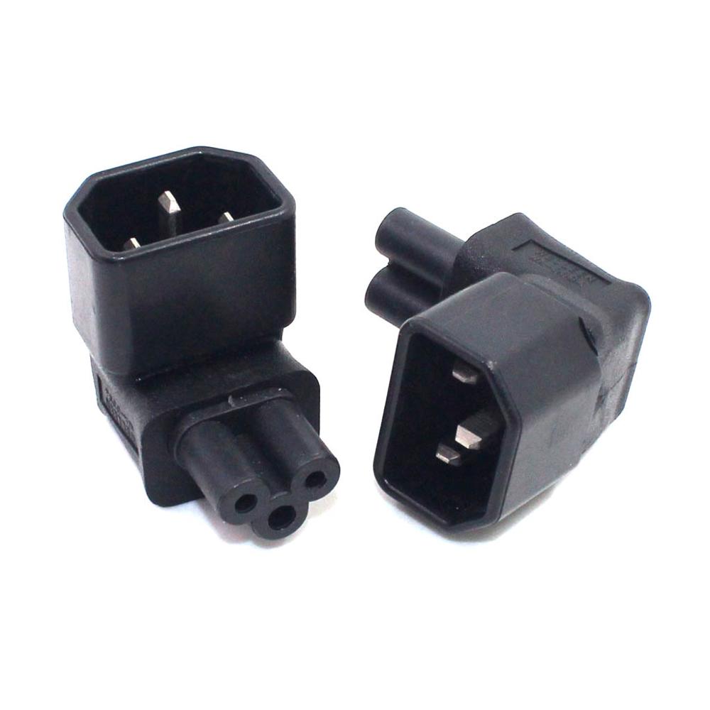IEC 320 C14 to C5 3 Pin Angled Power Adapter Male ... – Grandado