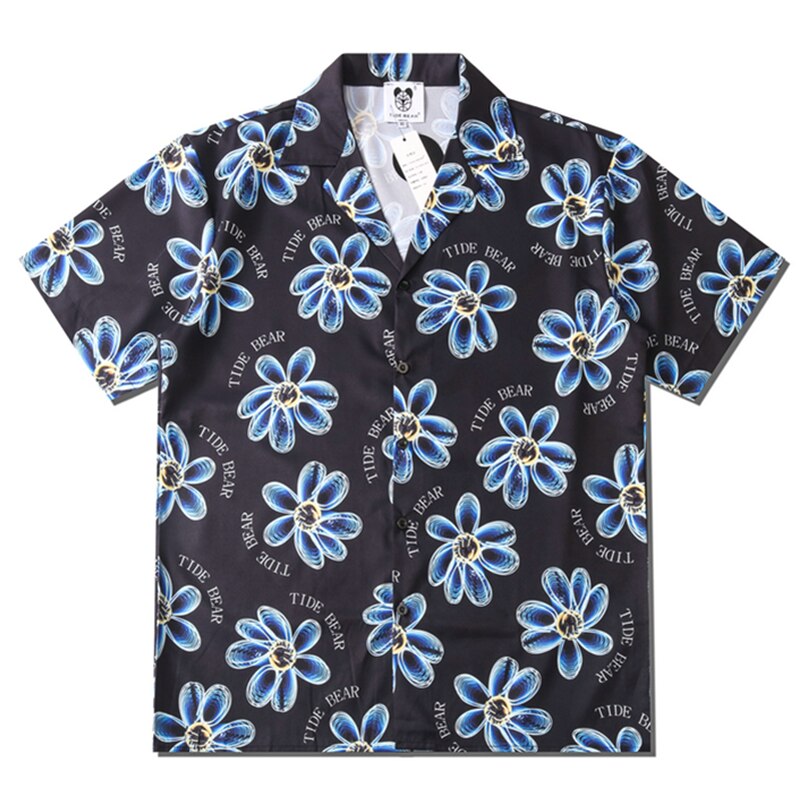 Daisy Flower Printed Shirts Short Sleeve Men Women... – Grandado