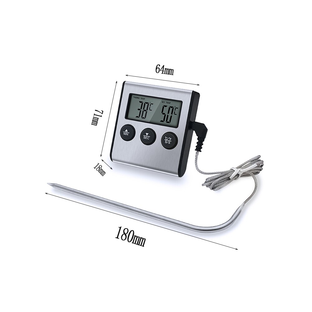 Digital Food Thermometer Kitchen With Long Probe C... – Grandado