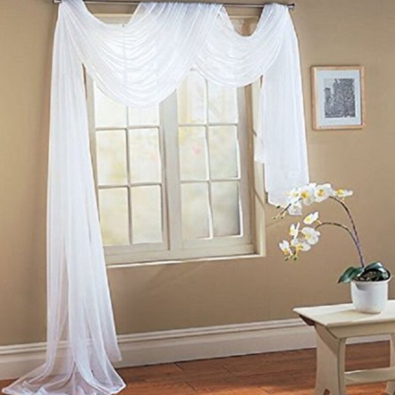 197x59 Inch White Sheer Canopy Bed Curtain Voile W... – Vicedeal
