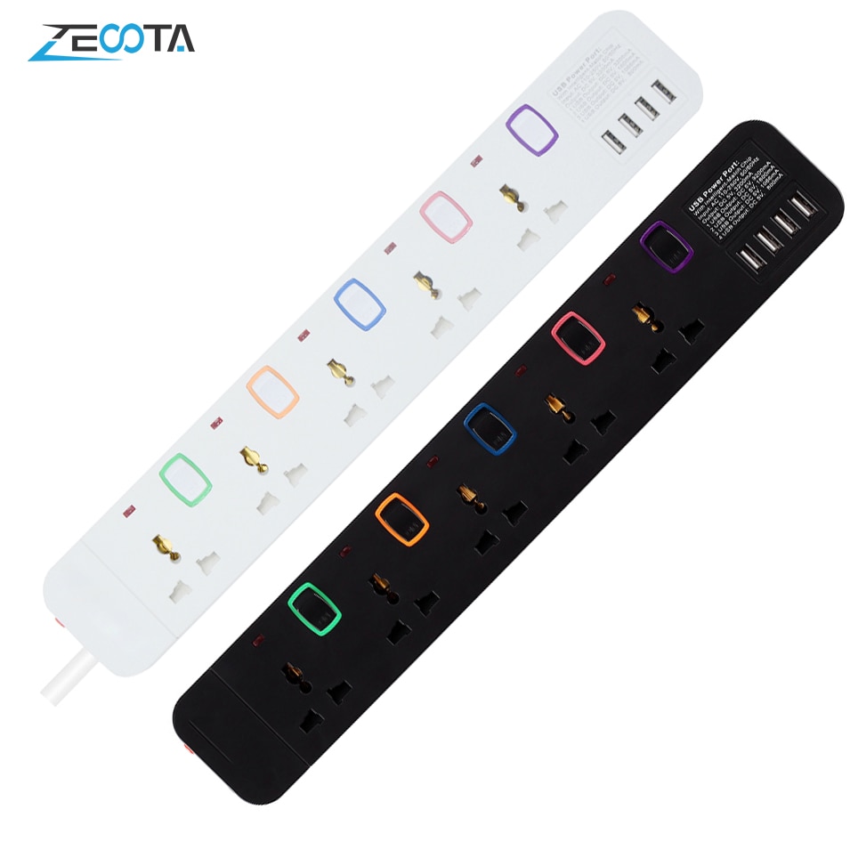 Power Strip 5 Ac Universele Outlets Us/Uk/Eu/Au Pl... – Grandado