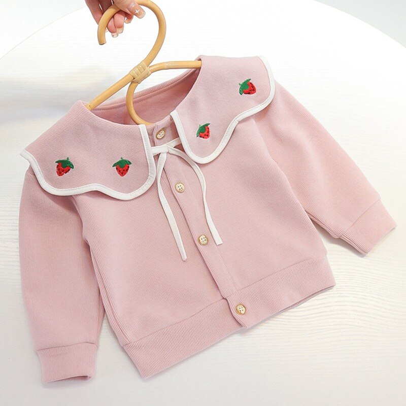 Bobora Girls Cardigan Flower Embroidery Baby Child... – Grandado