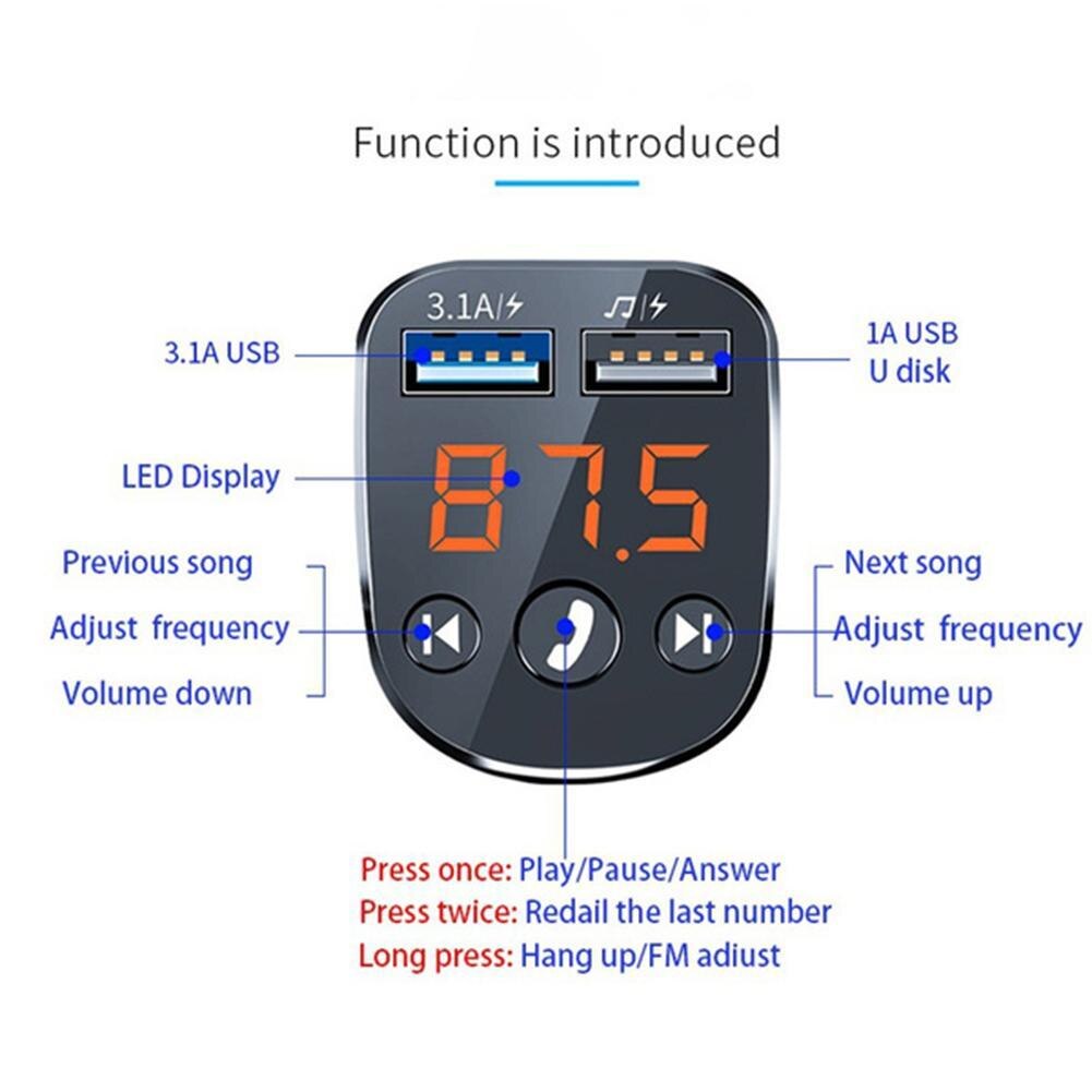 Transmisor FM Bluetooth 5.0, Kit de manos libres p... – Grandado