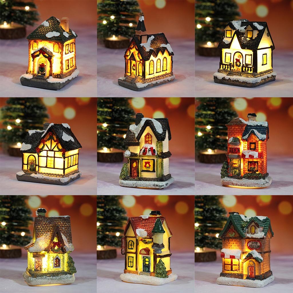 Resin Miniature House Furniture Led House Decorate... – Grandado