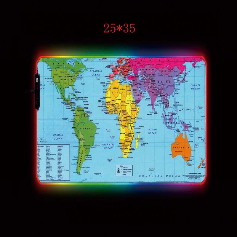 XGZ Mappa Del Mondo di Grandi Dimensioni RGB Gamin... – Vicedeal