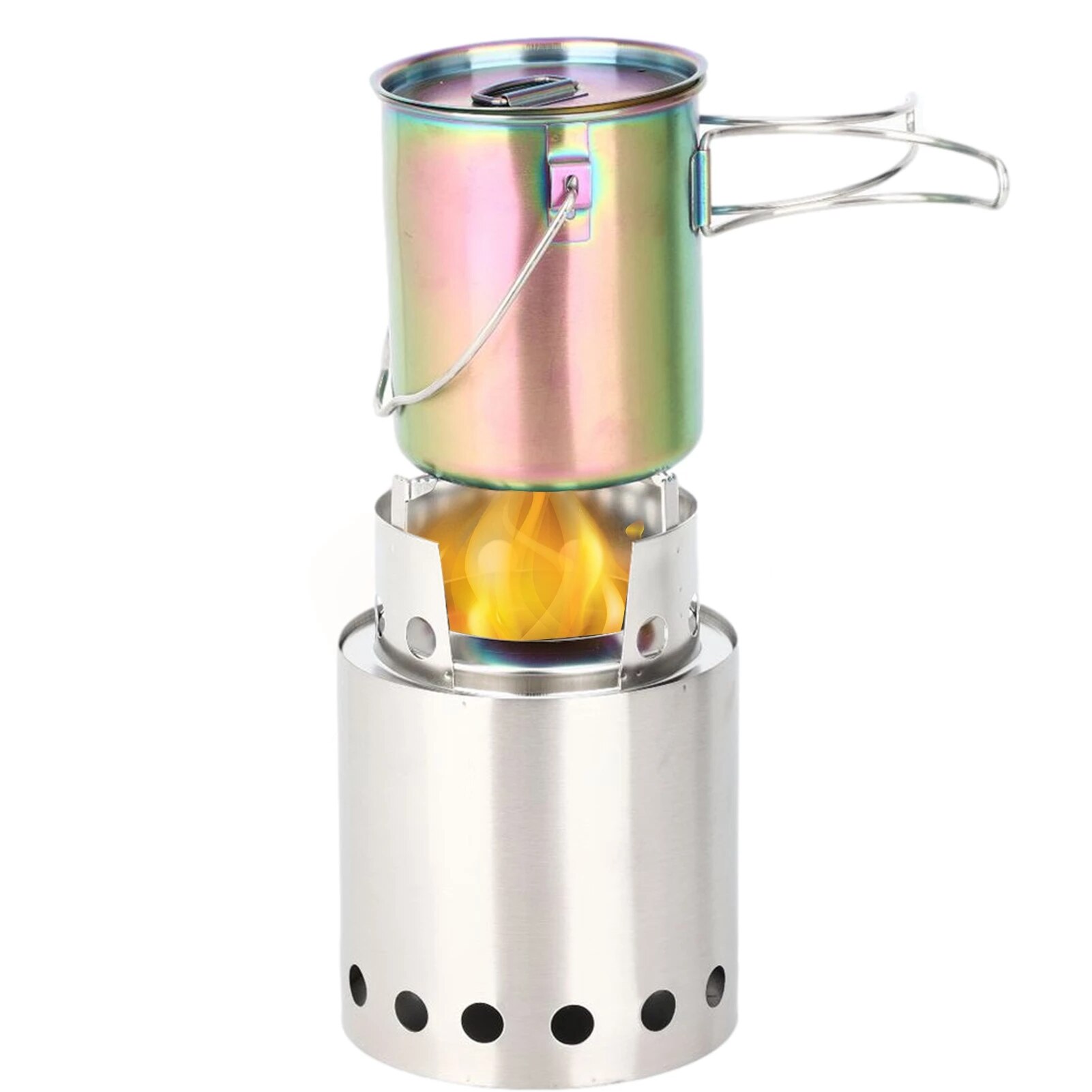 Outdoor Camping Equipment Windproof Wood Stoves Fu... – Grandado
