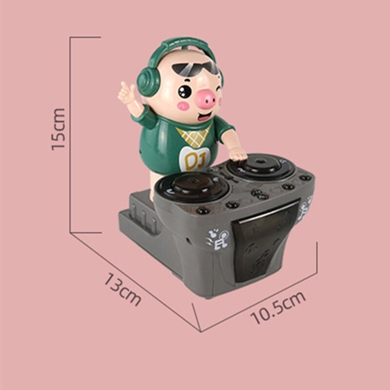 DJ Electric Music Dancing Pig Colorful Flashing Li... – Grandado