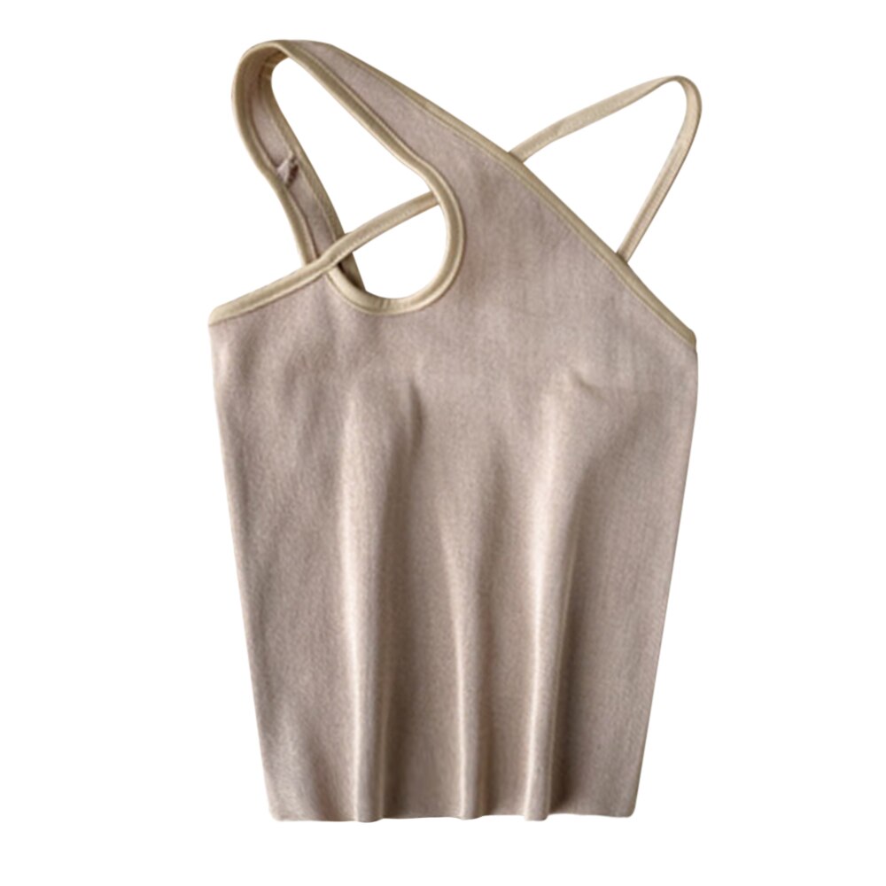 Women's Green Top Sexy Knitted Cross Straps Hollow... – Grandado