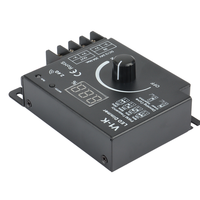 V1-K Led Dimmer 1 Kanal 12V 24V PWM Dimmer Schalte... – Grandado