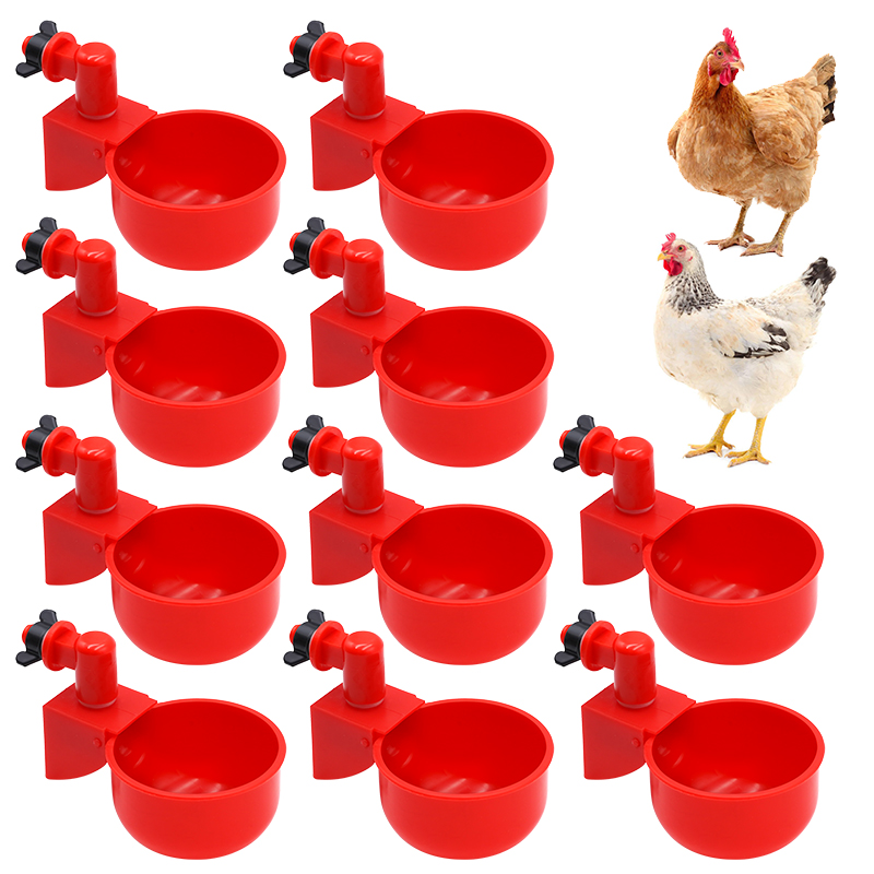 10 Pcs Automatic Poultry Drinker Bowl Chicken Bird... – Grandado