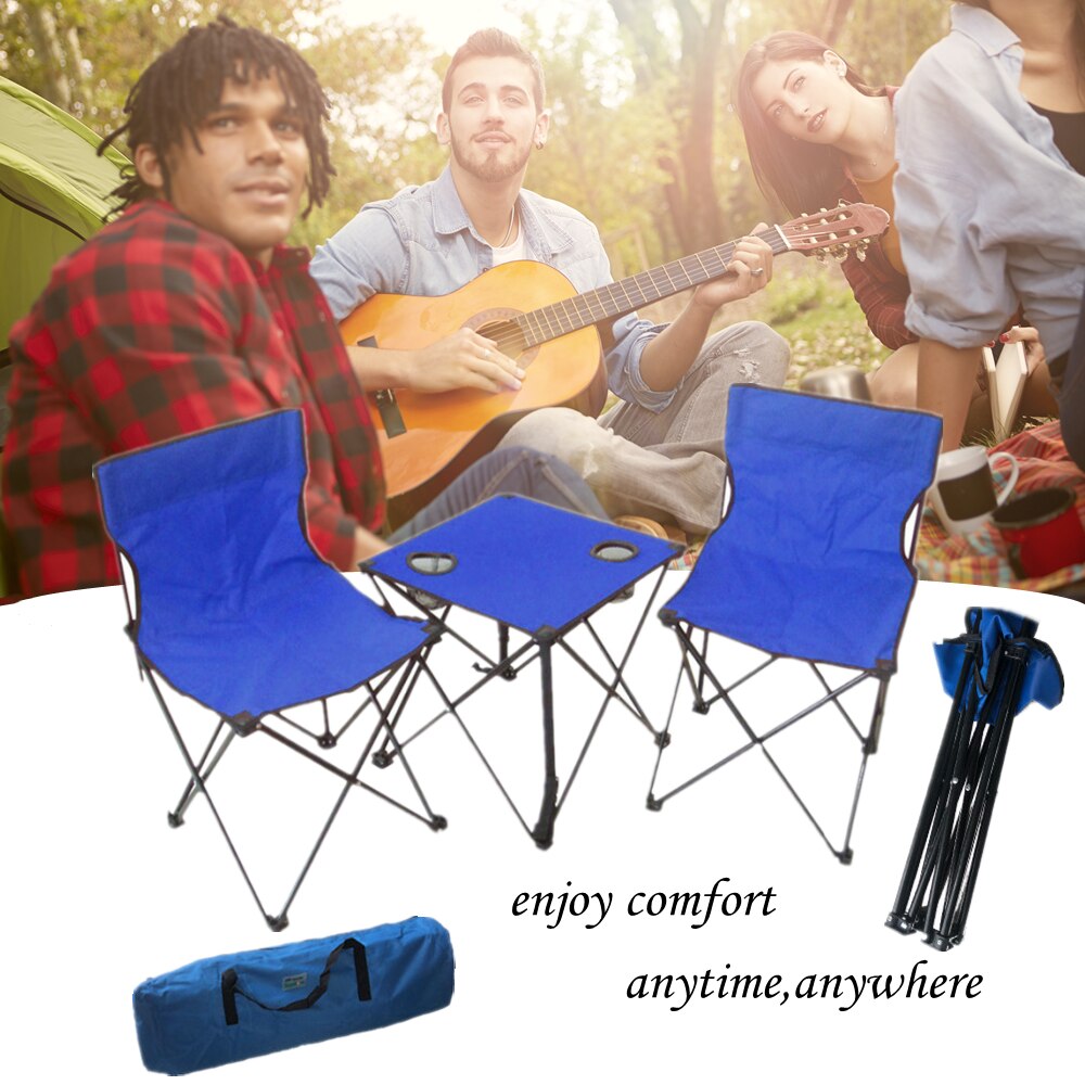 Portable Camping Table Chair Set Fording Table And... – Grandado