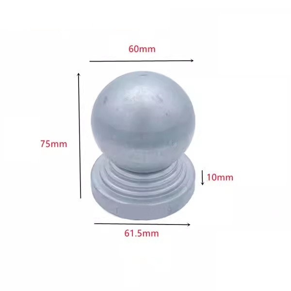 2Pcs Galvanized Steel Post Caps Ball Finial Dome F... – Grandado