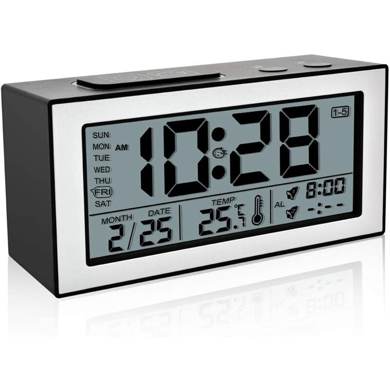 Digital Alarm Clock Bedside Silent Alarm Clock Bat... – Grandado