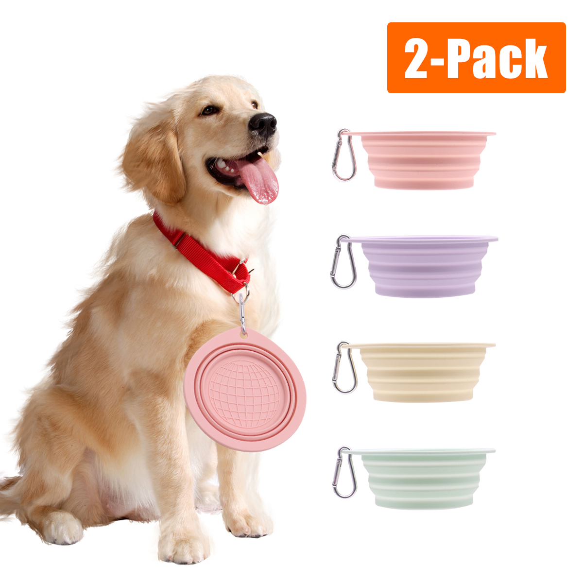 2 Stuks 350 Ml Kat Hond Opvouwbare Waterbak Silico... – Vicedeal