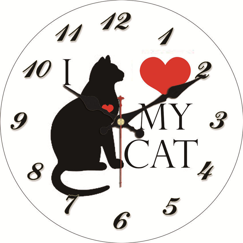 Reloj De pared Vintage con De gato para niños, Rel... – Grandado