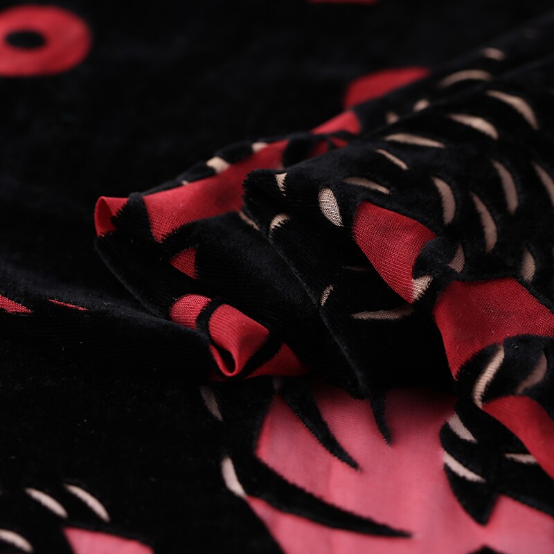 Hollow burnout velvet spring and autumn mulberry s... – Grandado