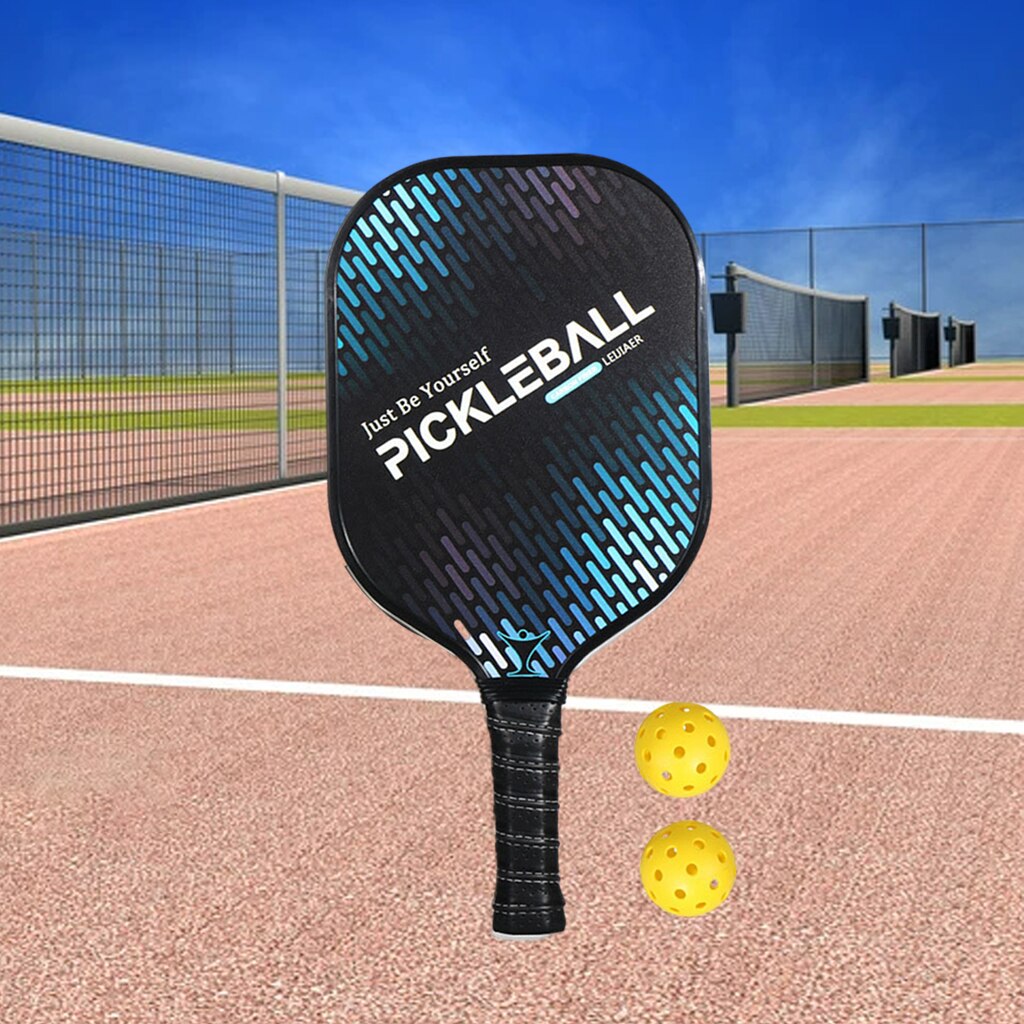 Pickleball Paddles 2 Balls PU Grip Carbon Fiber Fa... – Vicedeal