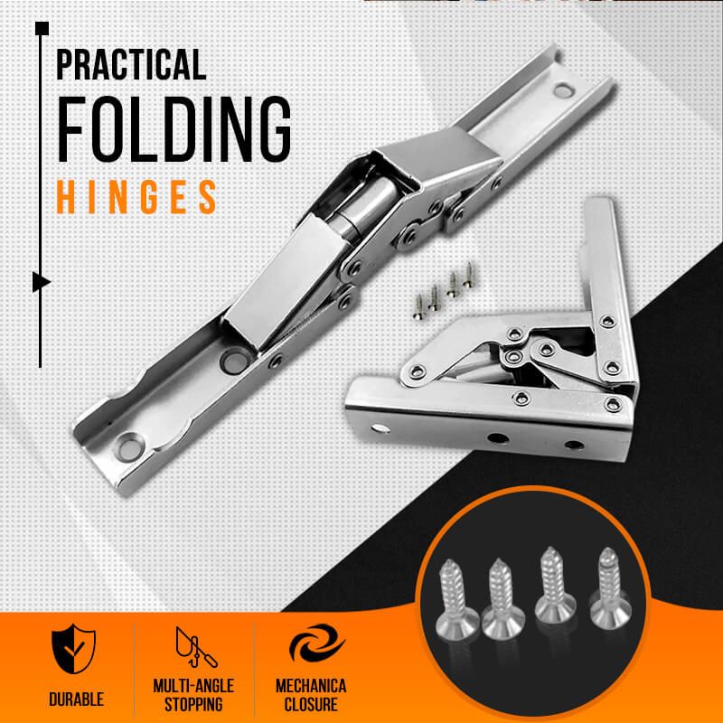 2PC Folding Hinges Opening-Free 90 Degree Spring F... – Vicedeal