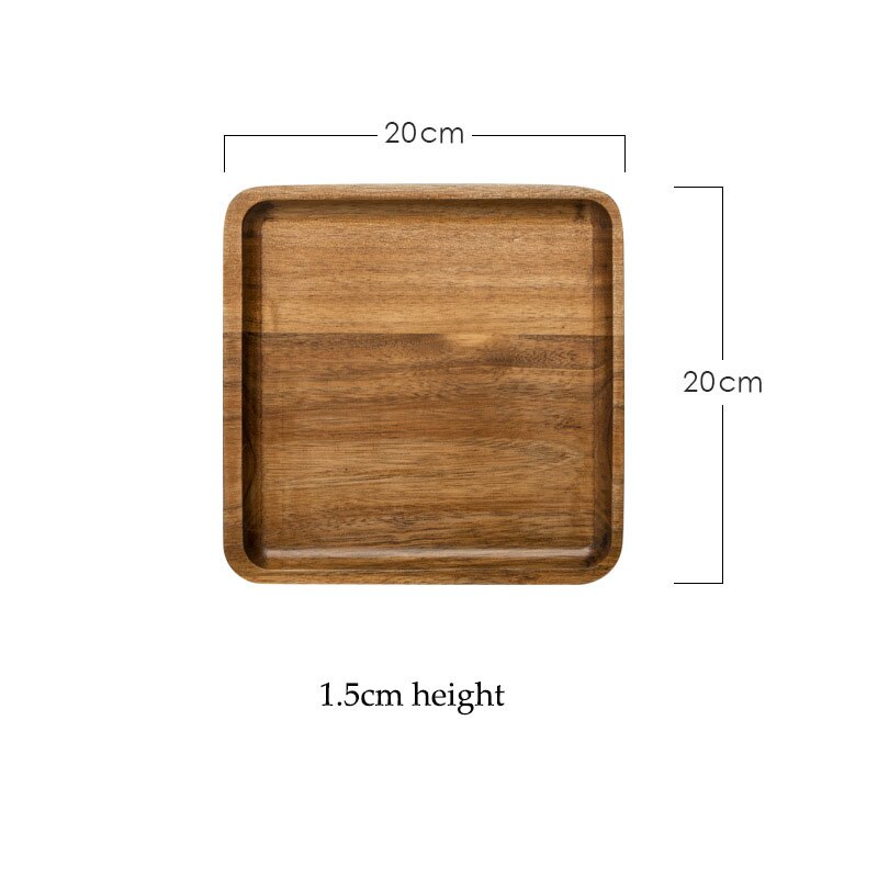 Natural Life Minimalist Handmade Wood Plate Rectan... – Vicedeal