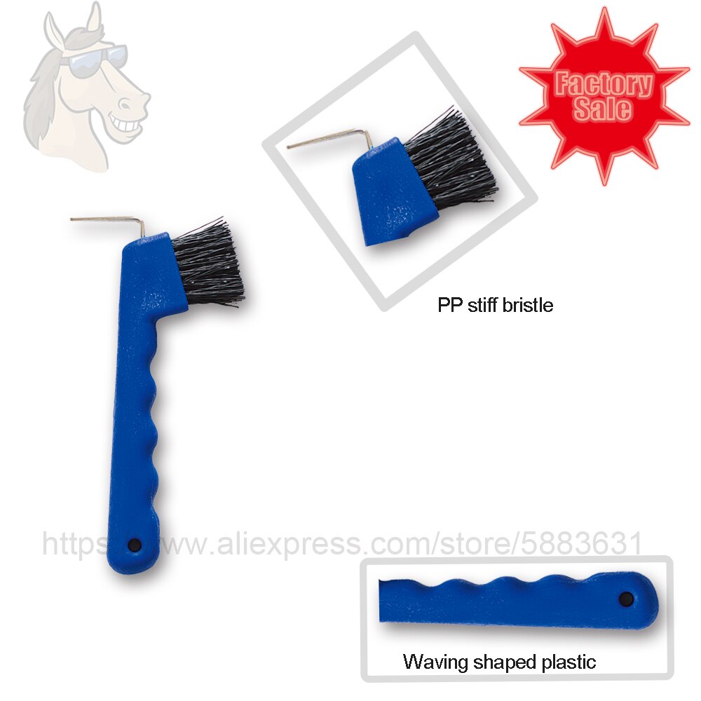 9 1005 Hoof pick with brush long waving-shaped han... – Grandado