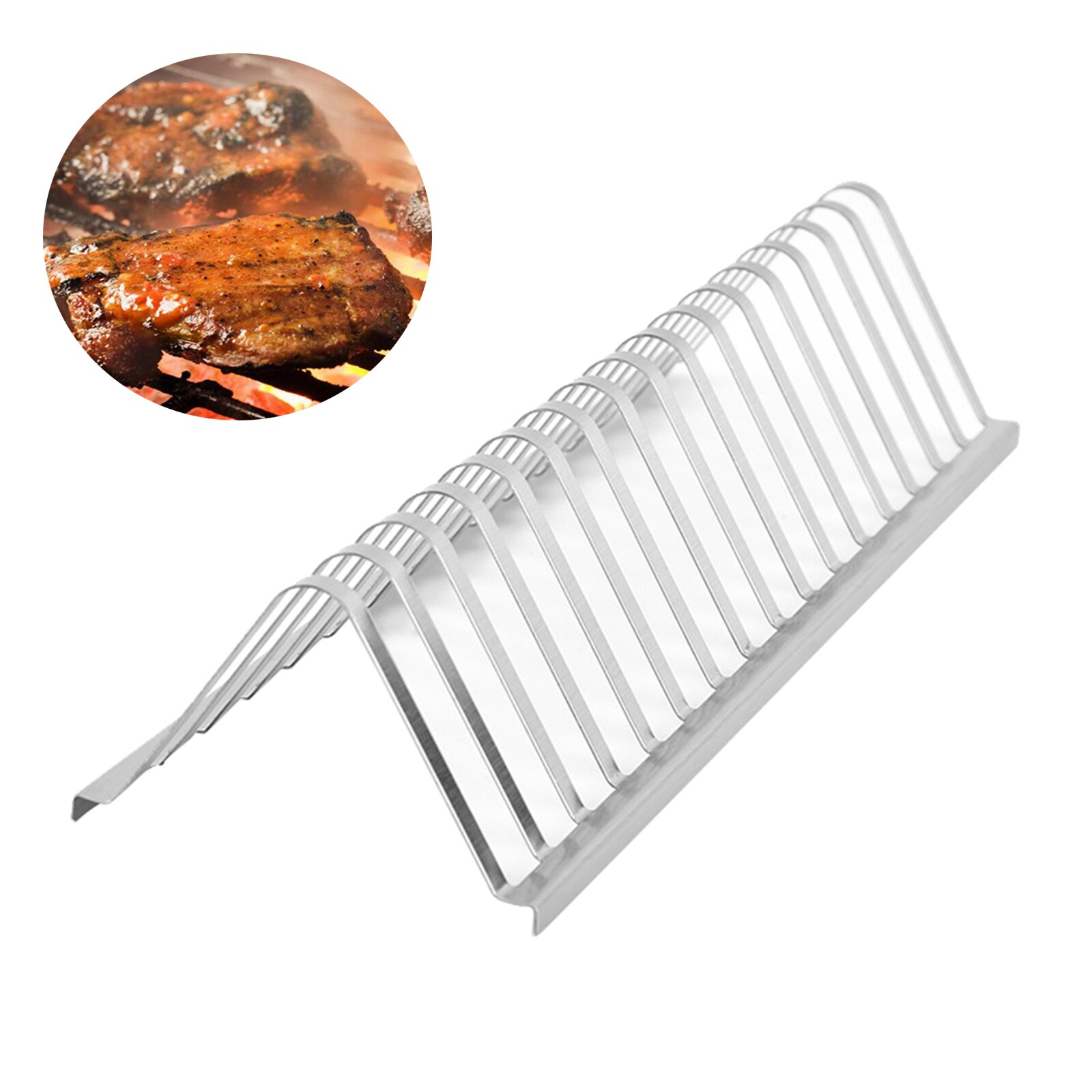 Heat-Resistant Barbecue Meat Rib Rack Stainless St... – Grandado