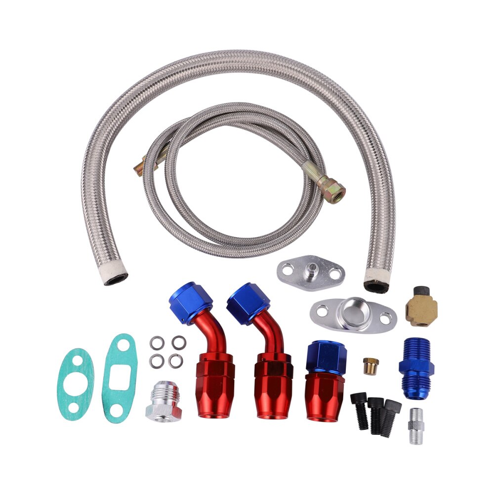 1 Set Olie Inlaat Feed Line Montage Turbo Outlet L... – Vicedeal