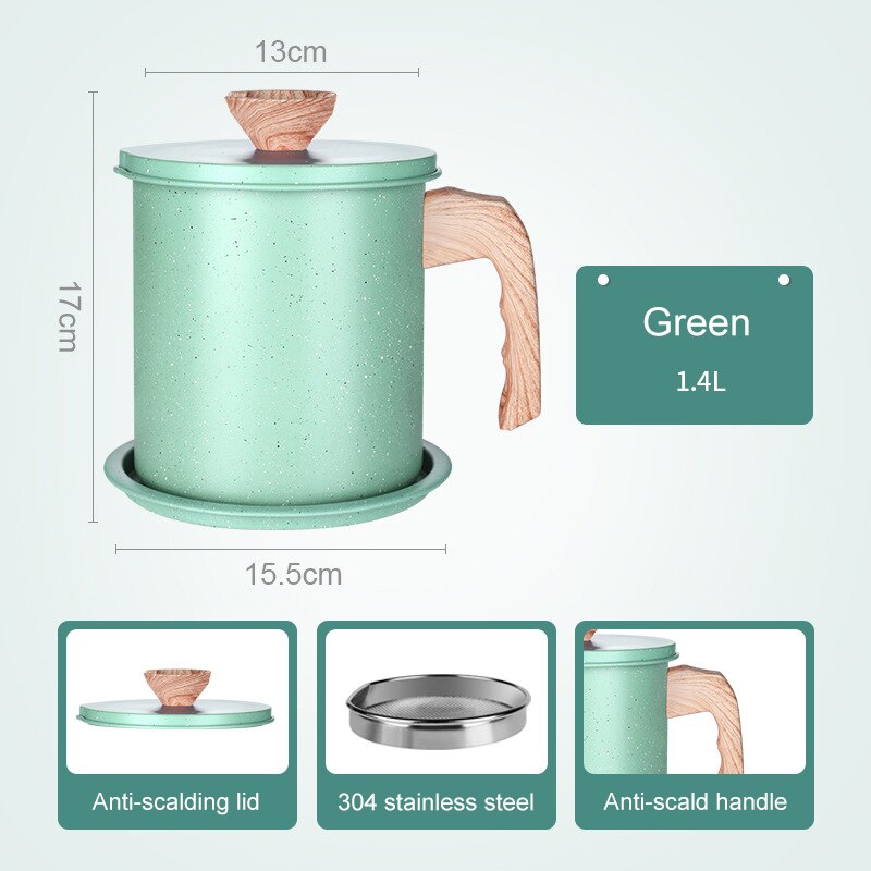 Oil Strainer Pot Grease Can Stainless Steel Oil St... – Grandado