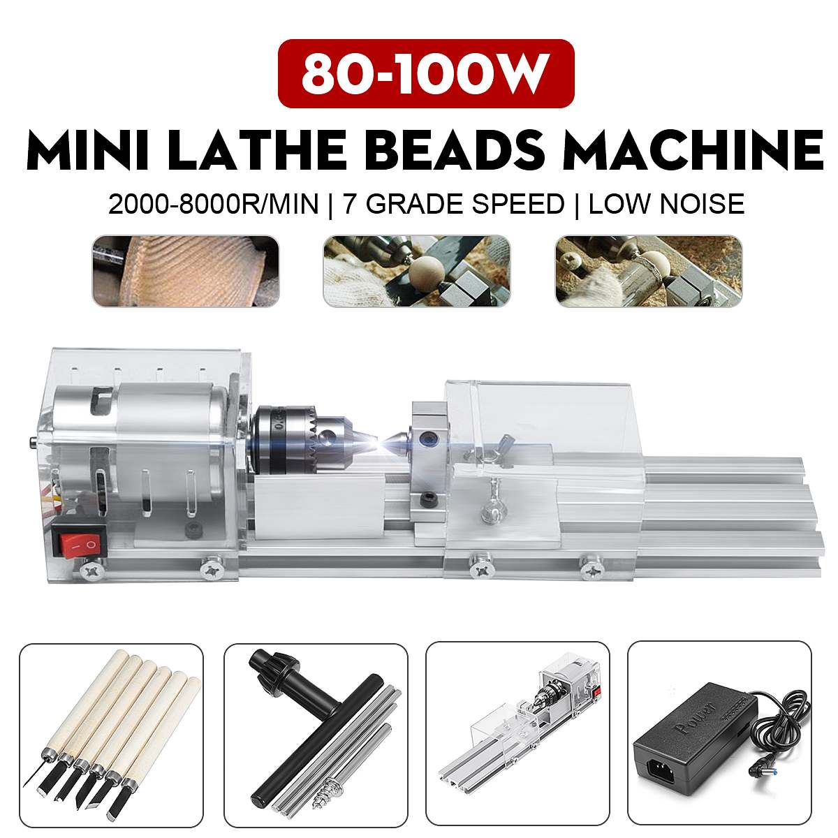100W Mini lathe machine tools DIY Woodworking Budd... – Vicedeal