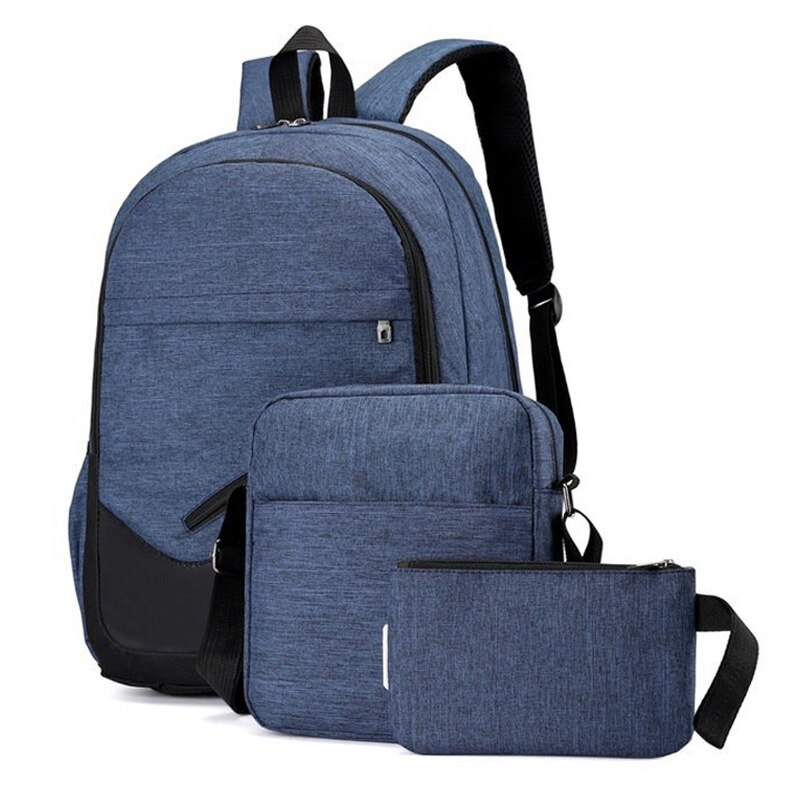 3Pcs/Set Unisex Backpack School Shoulder Bag Oxfor... – Grandado